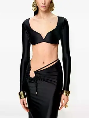 KOROBEYNIKOV Metallic Shine Maxi Skirt