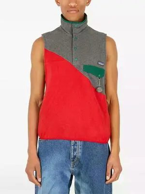 (DI)VISION Panelled Fleece Vest - Red