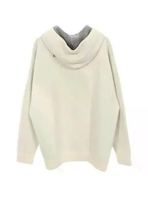 Loewe Anagram Knitted Hoodie - Neutrals