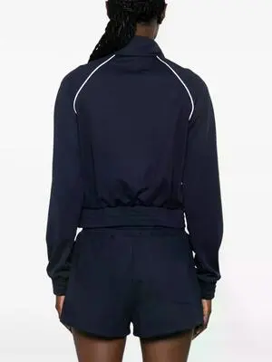 SPORTY & RICH Logo Embroidered Piped Jacket