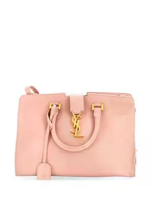 Saint Laurent Monogram Cabas Small Satchel - Pink