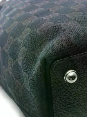 Gucci Gg Canvas Leather Tote Bag