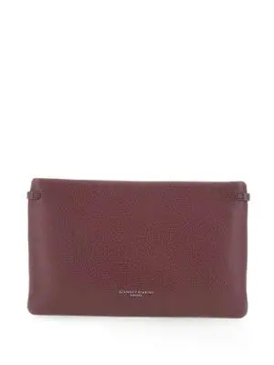 GIANNI CHIARINI Hermy Hammered Leather Clutch Bag - Red