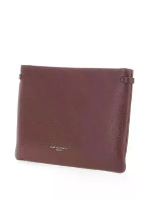 GIANNI CHIARINI Hermy Hammered Leather Clutch Bag