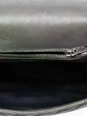 Saint Laurent Medium Chevron Sheepskin Monogram College Satchel