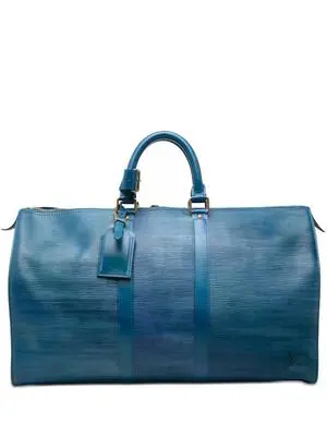 LOUIS VUITTON Epi Keepall 45 Travel Bag - Blue