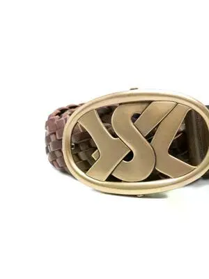 Saint Laurent Braided Leather Belt
