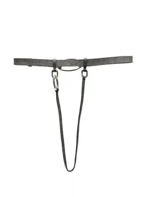 Gianfranco Ferre Ring Detail Leather Belt