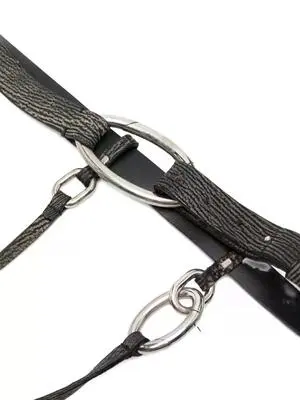 Gianfranco Ferre Ring Detail Leather Belt