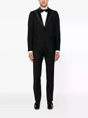 Emporio Armani Satin-trim Peak-lapel Suit