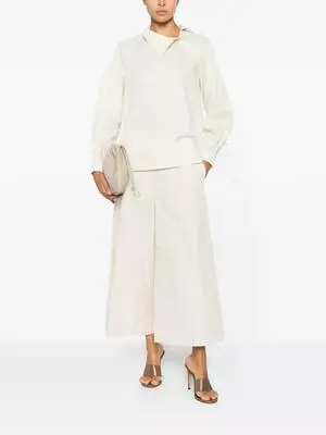 PSOPHIA Wide-leg Cropped Trousers