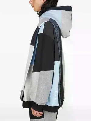 (DI)VISION Patchwork Jersey Hoodie - Grey