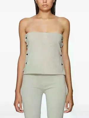 RONI ILAN Strapless Button-up Top