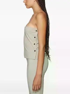 RONI ILAN Strapless Button-up Top