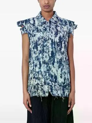 LIMI FEU Textured Weave Sleeveless Jacket