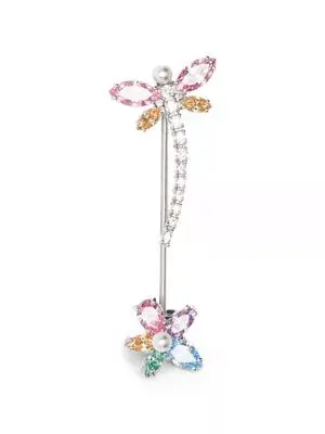 SWAROVSKI X Ariana Grande Crystal And Cubic Zirconia Brooch - Silver
