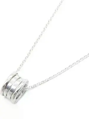 BVLGARI B.zero1 18k White Gold Diamond Pendant Necklace