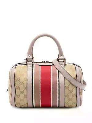 Gucci Small Gg Canvas Web Joy Boston Bag Satchel - Neutrals