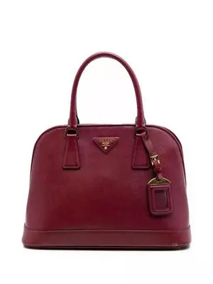 Prada Saffiano Lux Promenade Satchel - Red