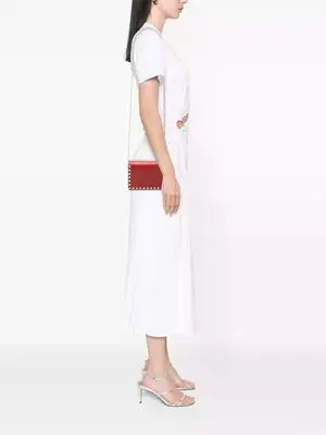 Valentino Garavani Rockstud Chain Pouch Crossbody Bag - Red