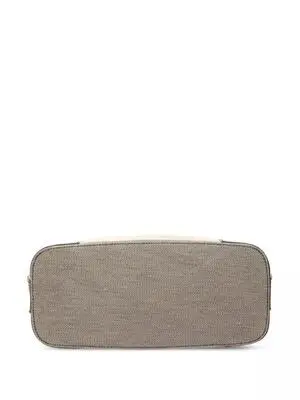 Gucci Canvas Shoulder Bag With Leather Trim