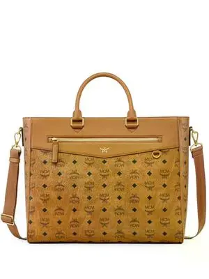 Mcm Diamond Vi Tote Bag - Brown
