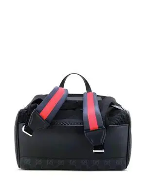 Gucci Gg Coated Canvas Medium Backpack With Front Zip Pocket