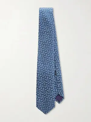 Charvet 8.5cm Silk-jacquard Tie - Blue