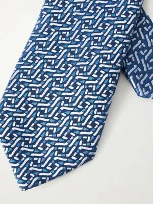 Charvet Silk-jacquard Geometric Motif Neck Tie