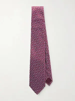 Charvet 8.5cm Silk-jacquard Tie - Red