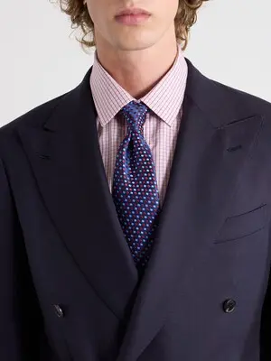 Charvet 8.5cm Silk-jacquard Neck Tie - Blue
