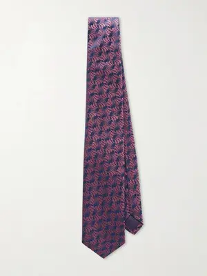 Charvet 8.5cm Silk-jacquard Tie - Blue
