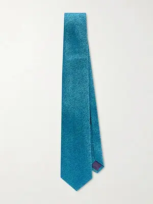 Charvet 8.5cm Silk-jacquard Tie - Blue