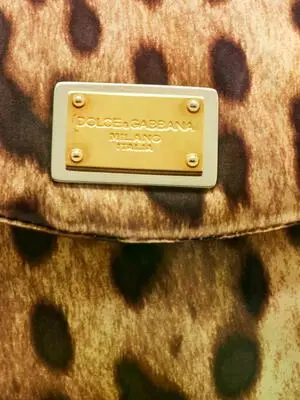 Dolce & Gabbana Leopard Print Flap Clutch Bag