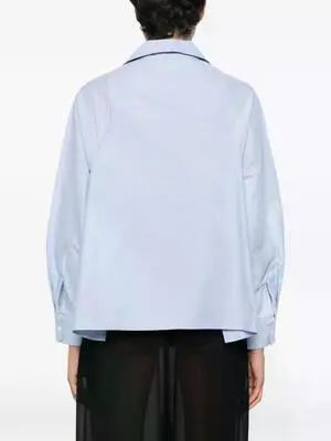 PSOPHIA Spread-collar Long-sleeve Shirt