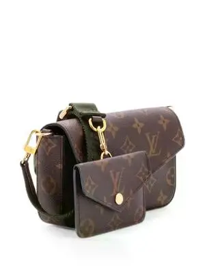 LOUIS VUITTON Felicie Strap & Go Monogram Canvas Crossbody Bag - Brown