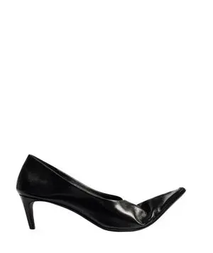 Khaite Marlene Pump In Glazed Leather - Black