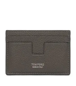 TOM FORD Grained Leather T-line Card Holder