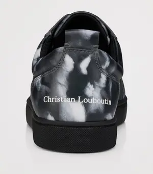 CHRISTIAN LOUBOUTIN Louis Jr Canopy Leather Sneakers - Black