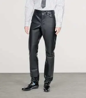 TOM FORD Leather Straight Leg Trousers