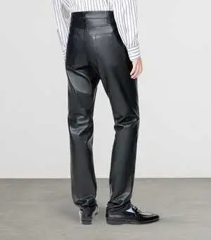 TOM FORD Leather Straight Leg Trousers