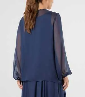 Marina Rinaldi Silk Chiffon Blouse