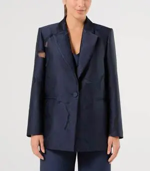 Marina Rinaldi Floral Jacquard Blazer