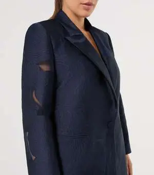 Marina Rinaldi Floral Jacquard Blazer