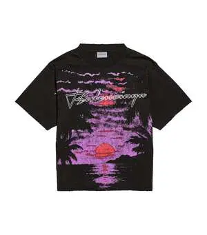 Balenciaga Distressed Cotton Sunset T-shirt