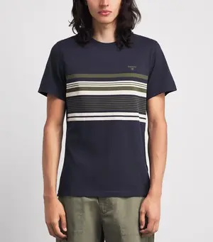 Barbour Stripe Teeside T-shirt - Navy