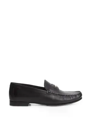 Tommy Hilfiger Monogram Logo-plaque Leather Penny Loafers
