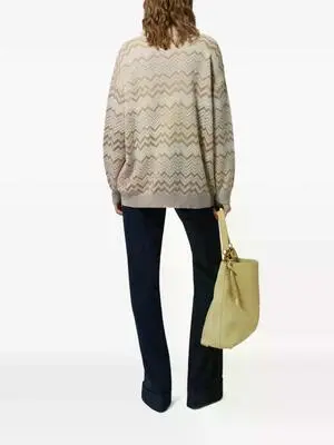 Missoni Zigzag Knit High Neck Sweater