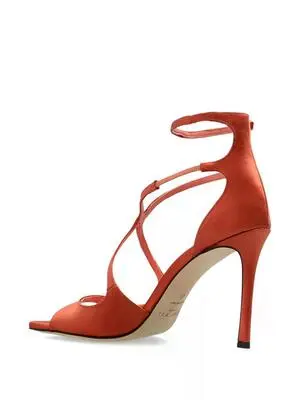 JIMMY CHOO Azia 95 Strappy Sandals - Orange