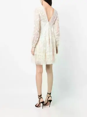 NEEDLE & THREAD Embroidered Floral-lace Detail Dress